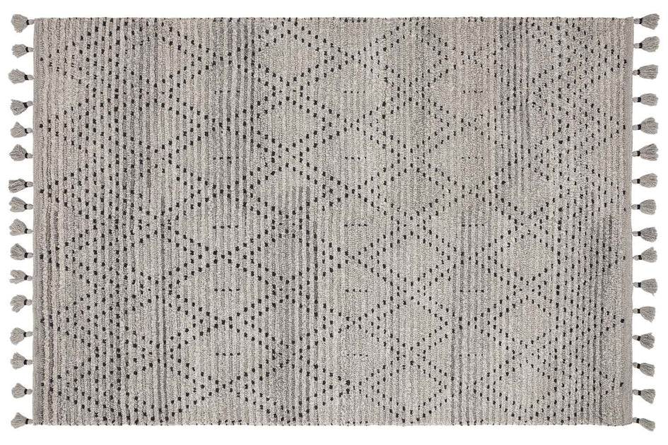 Nepal Rug Grey Black Diamond | Grey Rugs | Area Rugs | Swyft