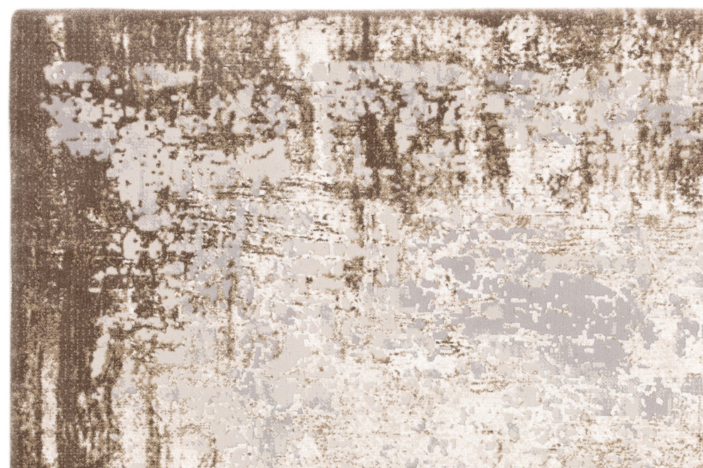 Kuza Border Beige Rug | Beige Rugs | Velvet Rugs | Swyft