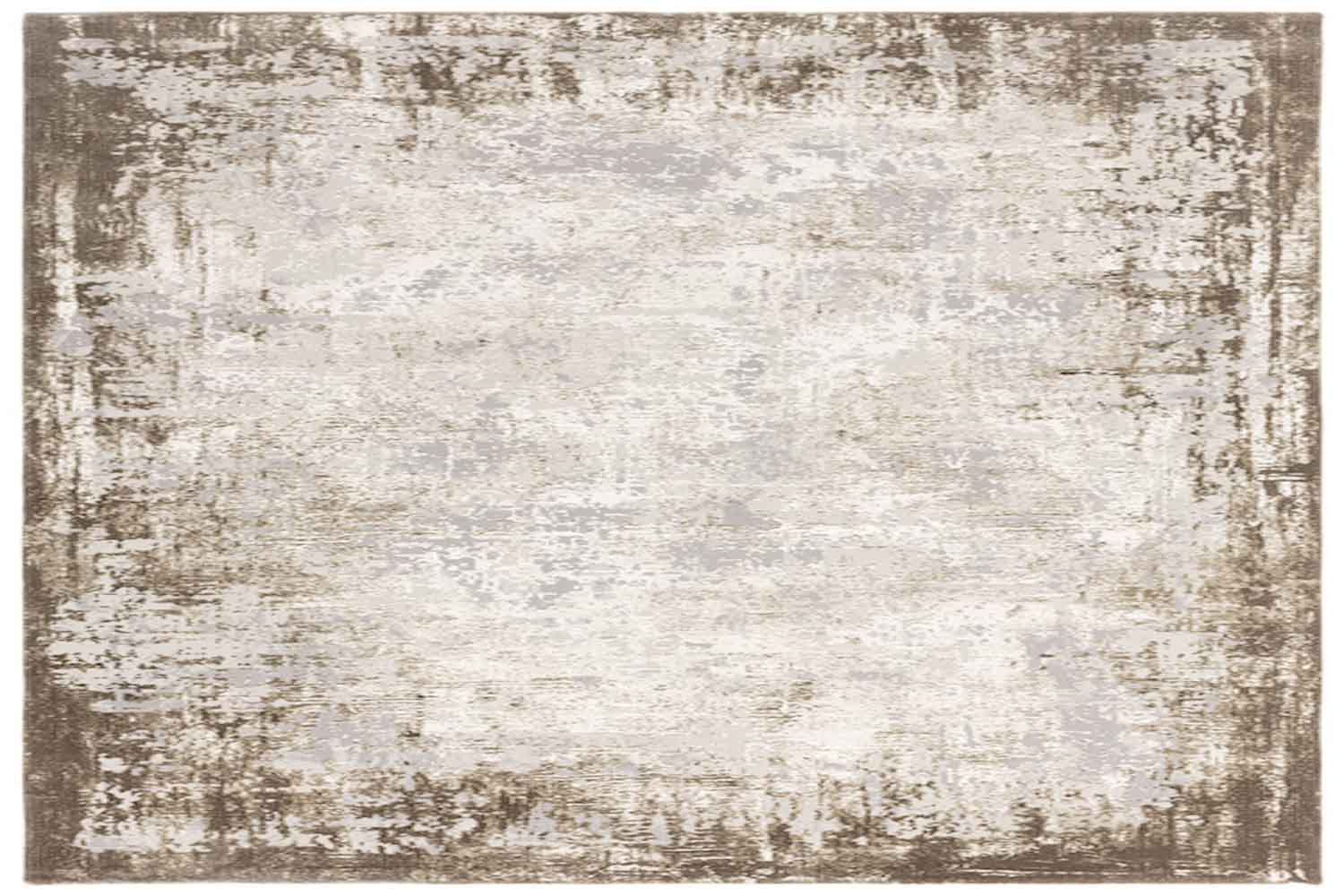 Kuza Border Beige Rug | Beige Rugs | Velvet Rugs | Swyft