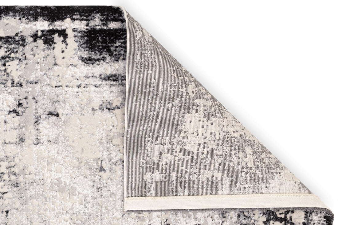 Kuza Border Grey Rug | Grey Rugs | Worn Rugs | Swyft