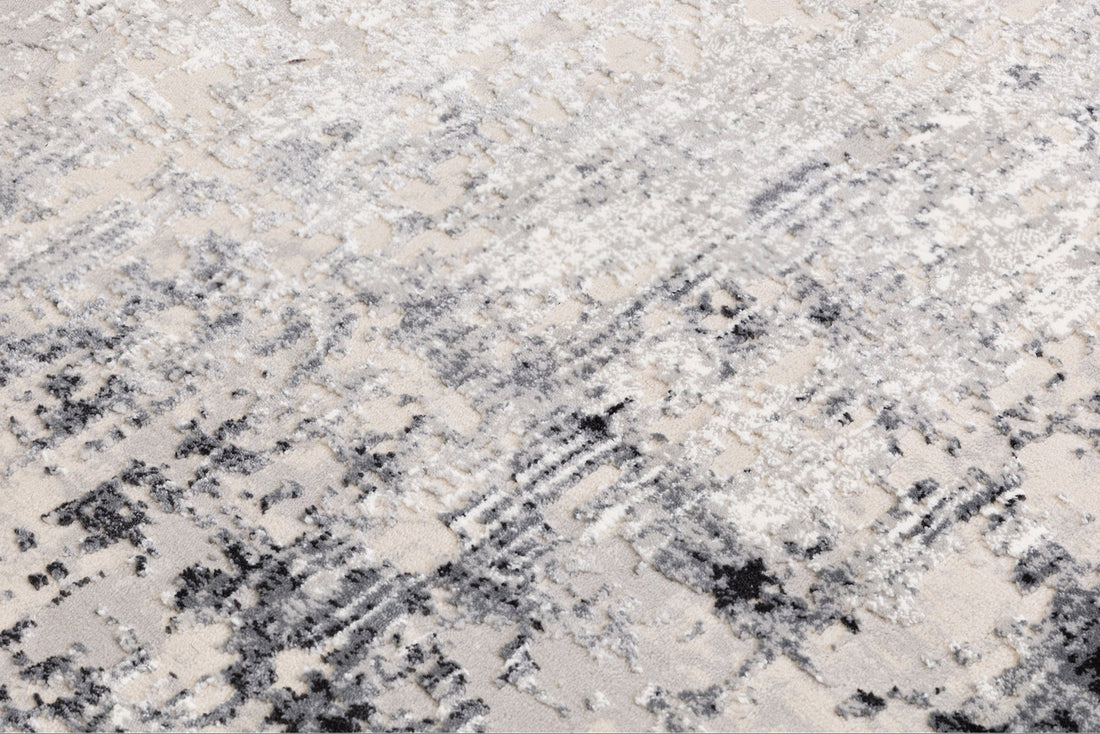 Kuza Border Grey Rug | Grey Rugs | Worn Rugs | Swyft