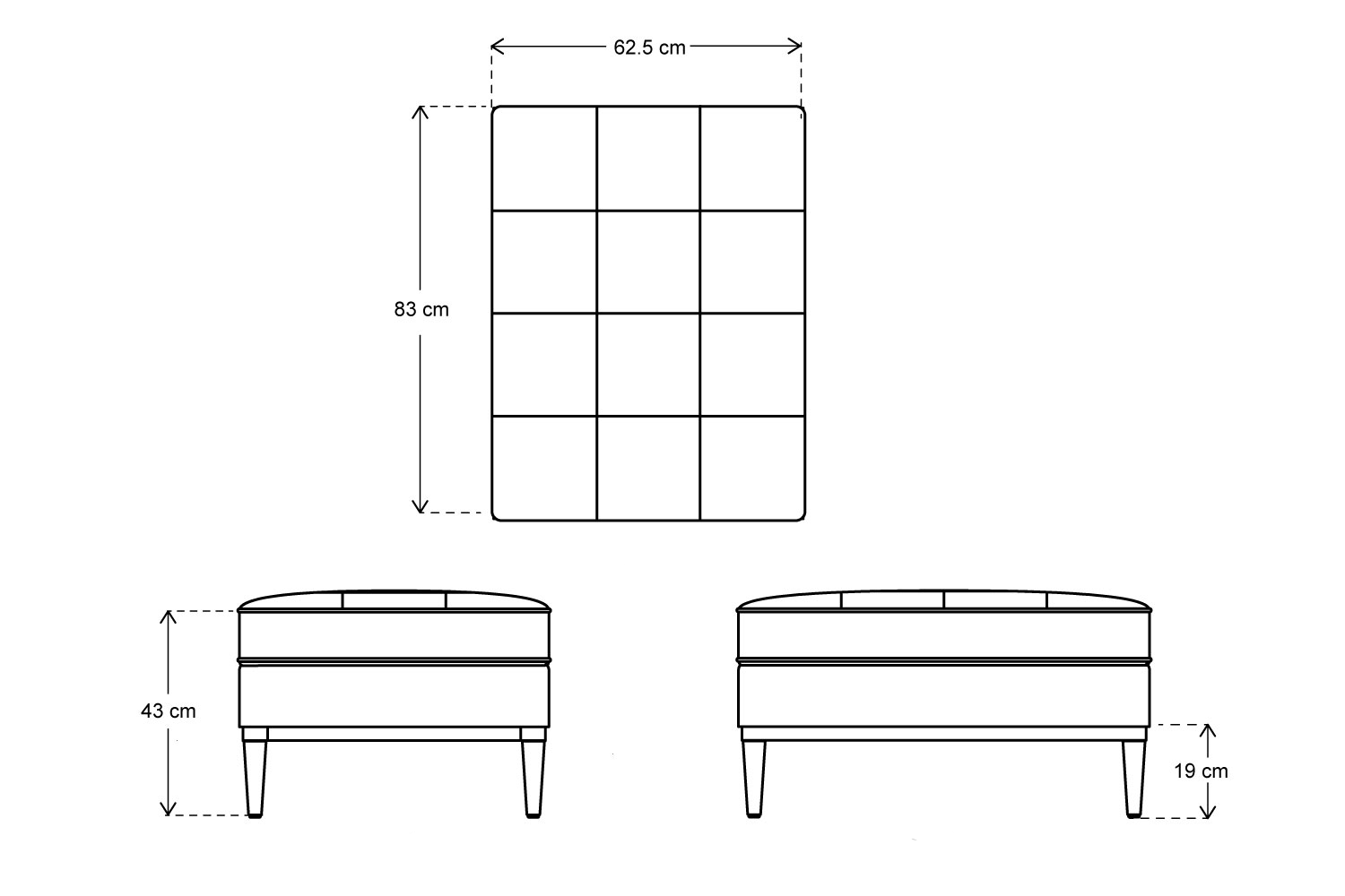 Model 02 Ottoman | Mid Century Ottomans | Ottomans | Swyft