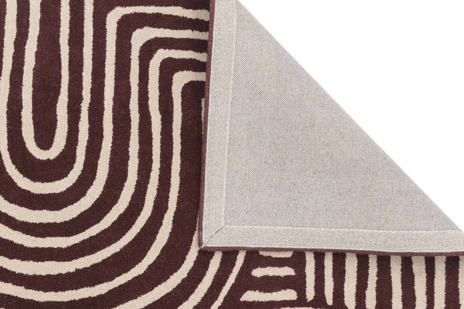 Reef Rug Curve Plum | Patterned Rugs | Area Rugs | Swyft