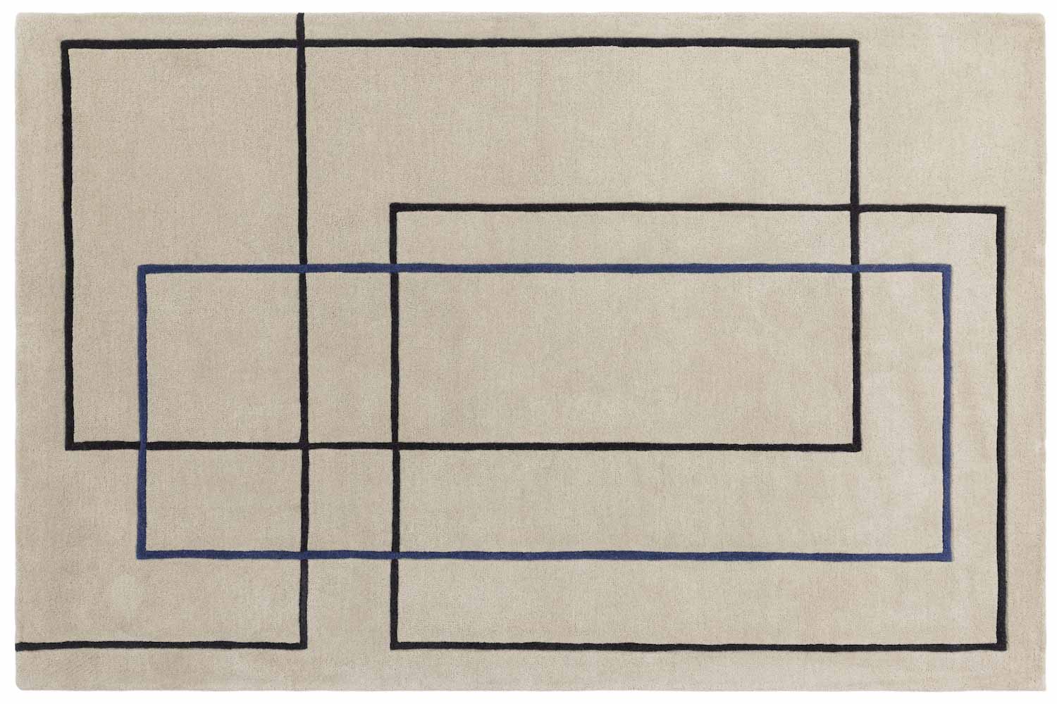 Reef Outline Blue Rug | Patterned Rugs | Wool Rugs | Swyft