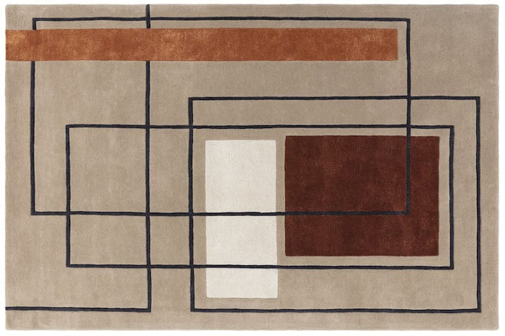 Reef Outline Terracotta Rug | Patterned Rugs | Rugs | Swyft