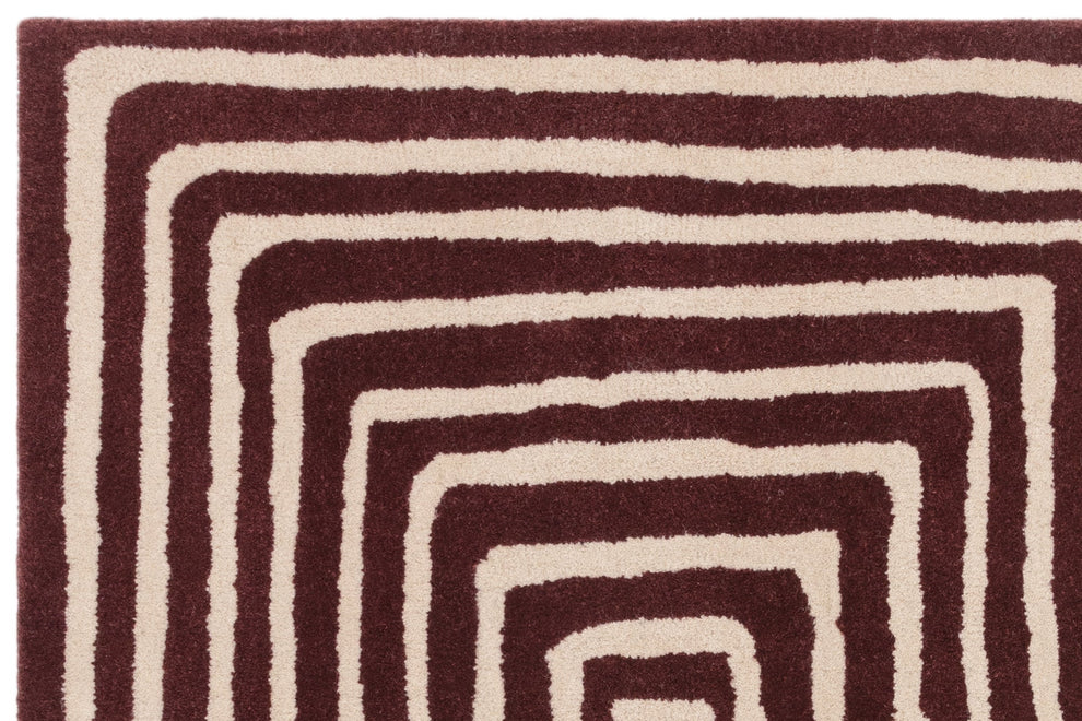 Reef Rug Curve Plum | Patterned Rugs | Area Rugs | Swyft