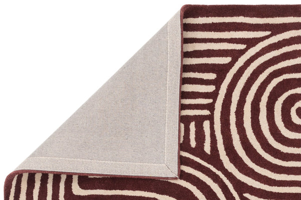 Reef Rug Curve Plum | Patterned Rugs | Area Rugs | Swyft